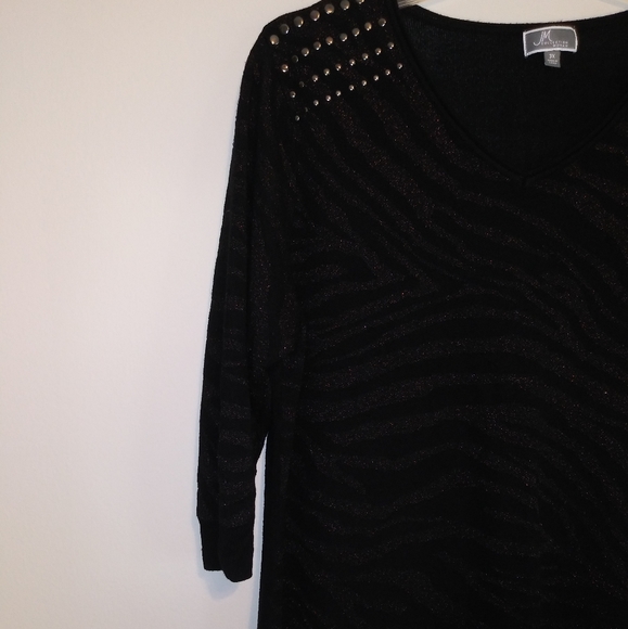 JM Collection | Sweaters | Black Metallic Sweater | Poshmark